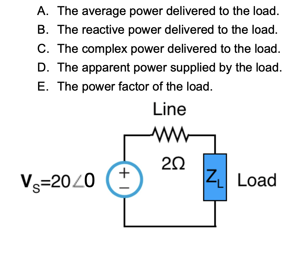 Solved A load impedance, ZL = 2 + j8Ω, is connected to a | Chegg.com