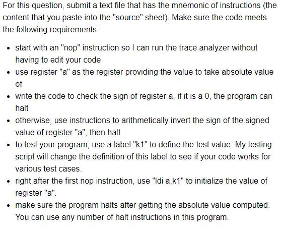 The program should stop at a halt instruction. Your | Chegg.com