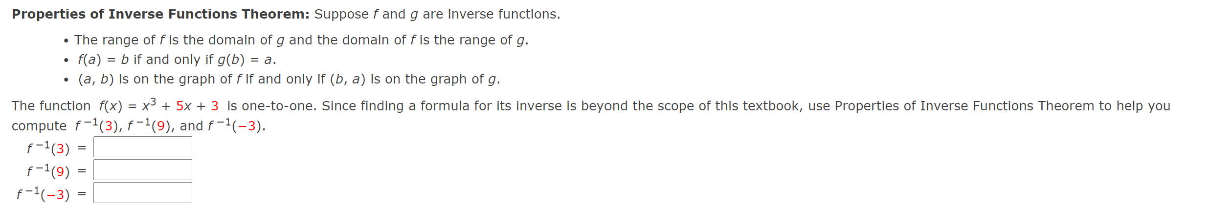 Solved . Properties of Inverse Functions Theorem: Suppose | Chegg.com
