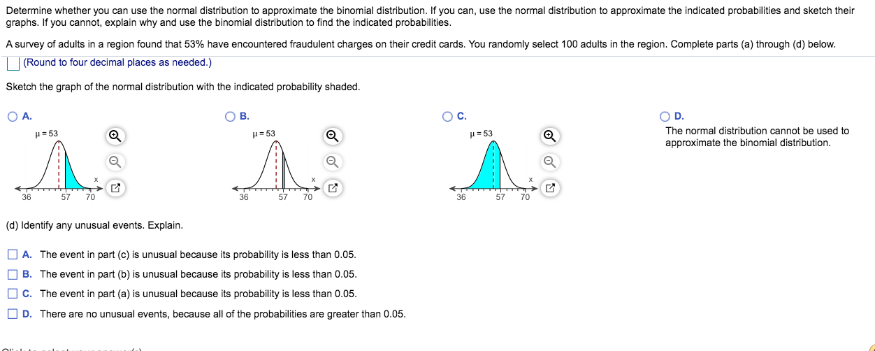 Solved Determine whether you can use the normal distribution | Chegg.com