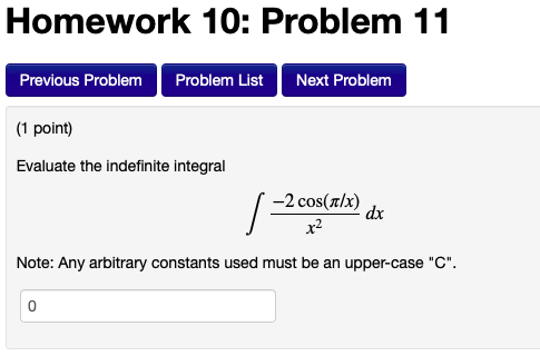Solved Homework 10: Problem 11 Previous Problem Problem List | Chegg.com