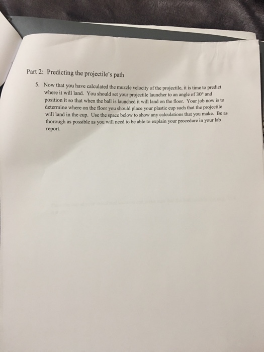 Solved Projectile Motion Introduction: In this lab you will | Chegg.com