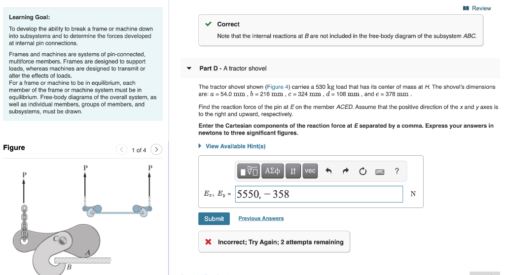 Solved Review Correct Note that the internal reactions at | Chegg.com