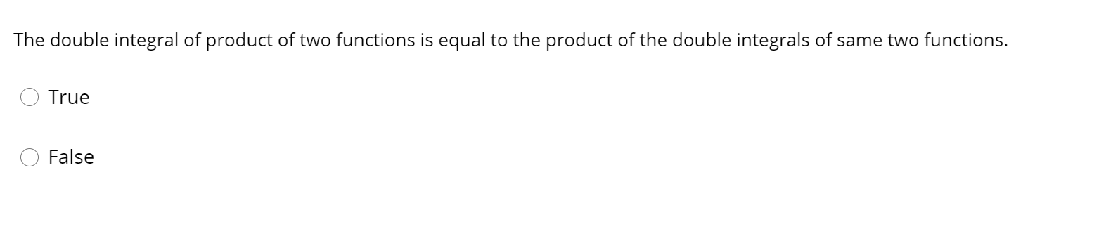 Solved The double integral of product of two functions is | Chegg.com