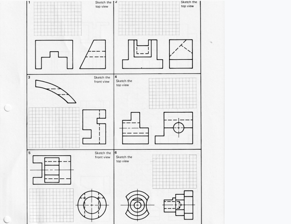 Sketch the 12 top view Sketch the top view NA DA | Chegg.com