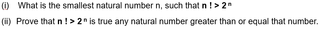 Solved (i) What is the smallest natural number n, such that | Chegg.com