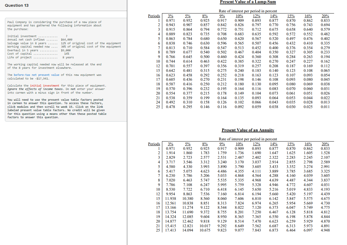 solved-ion-13-present-value-of-a-lump-sum-paul-company-chegg