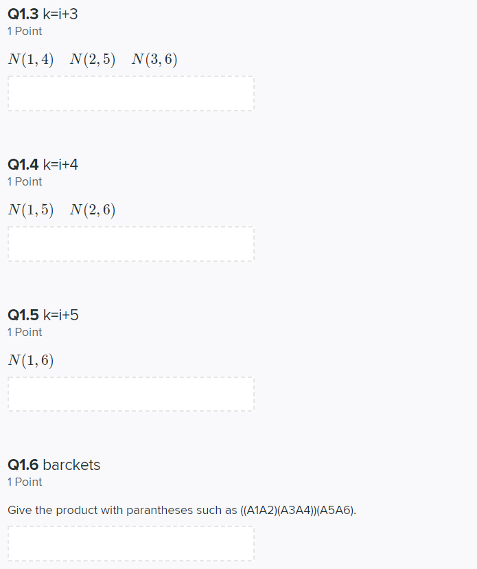 Solved We are given six matrices A1, A2, A3, A4, A5 and A6 | Chegg.com