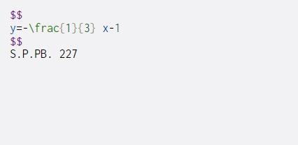 $$ y=-\frac{1}{3} X-1 $$ S.P.PB. 227 | Chegg.com