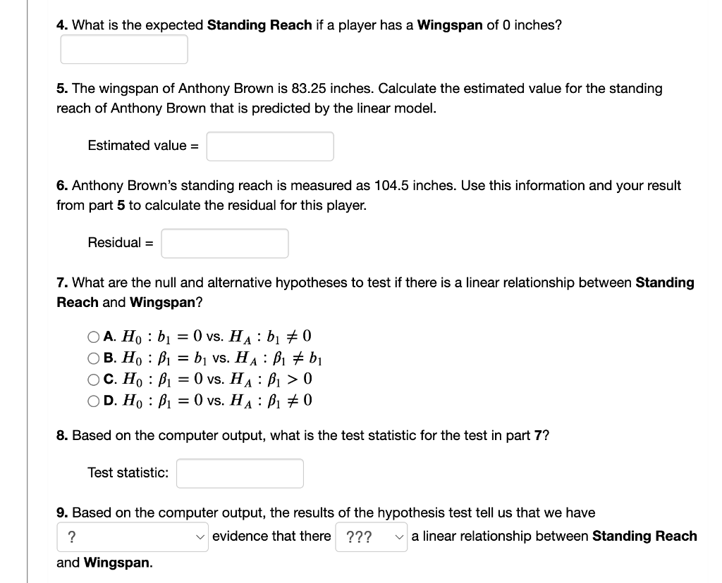 Solved Standing Reach in the NBA ~ Standing reach measures | Chegg.com