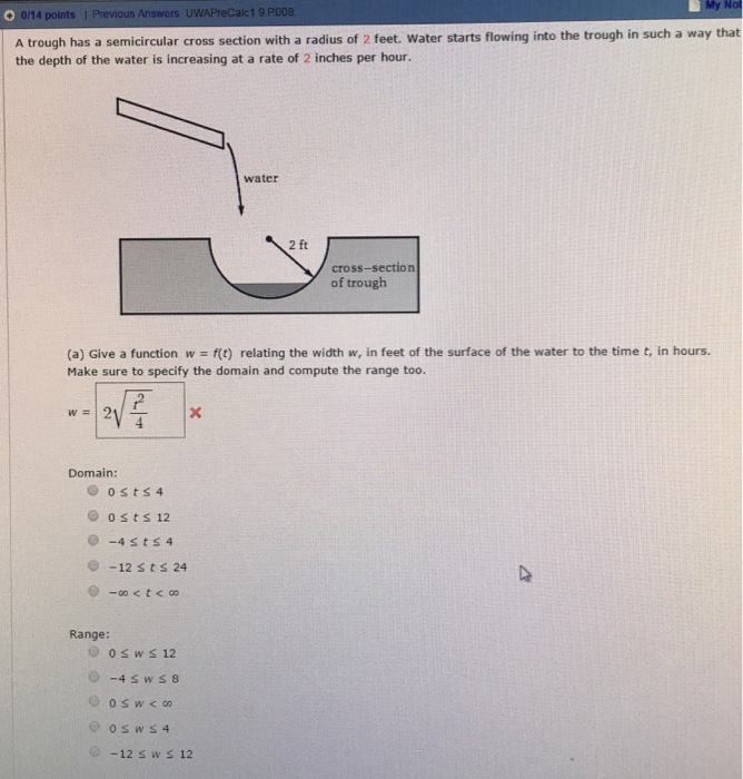 Solved My Not O 0/14 points I Previous Answers UWAPreCal 19 | Chegg.com Solved My Not O 0/14 points I Previous Answers UWAPreCal 19 | Chegg.com