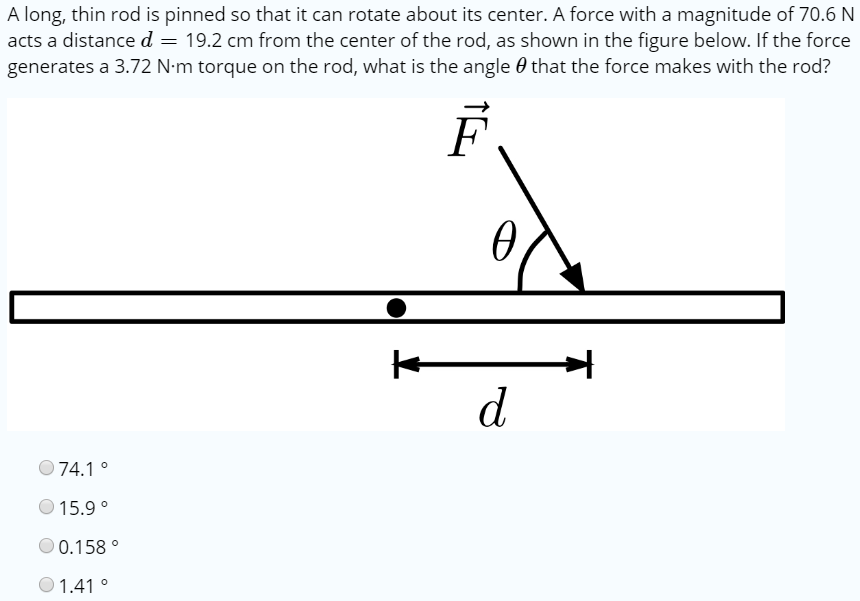 Solved A long, thin rod is pinned so that it can rotate | Chegg.com