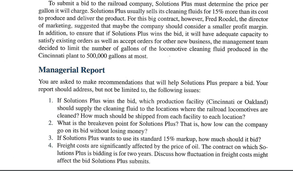 Solved Case Problem 1 SOLUTIONS PLUS Solutions Plus is an | Chegg.com
