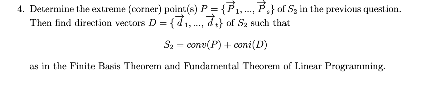 Solved Determine the extreme (corner) | Chegg.com