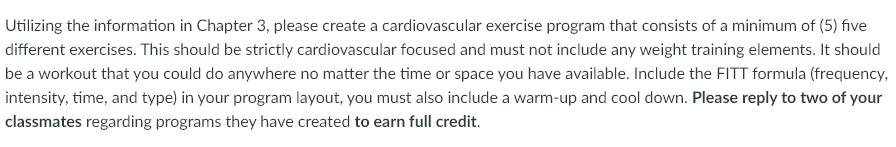Solved Utilizing the information in Chapter 3, please create | Chegg.com