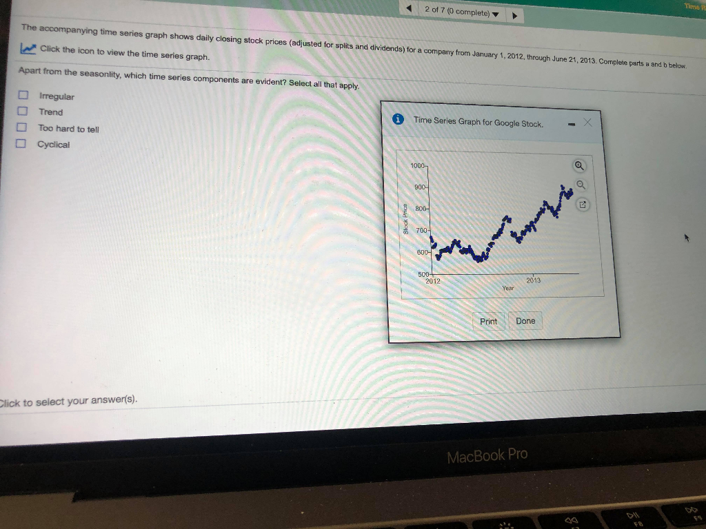 Solved This Question: 2 pts 6:40 PM) 3 of 7 (complete) The | Chegg.com