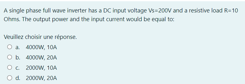 Solved A single phase full wave inverter has a DC input | Chegg.com Solved A single phase full wave inverter has a DC input | Chegg.com