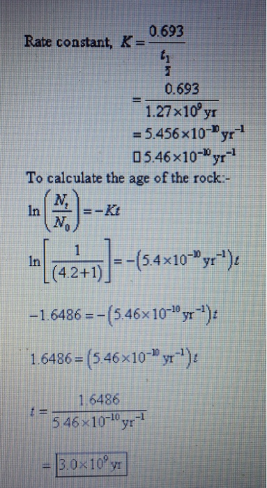 Solved Potassium-40 decays to argon-40 with a half-life of | Chegg.com