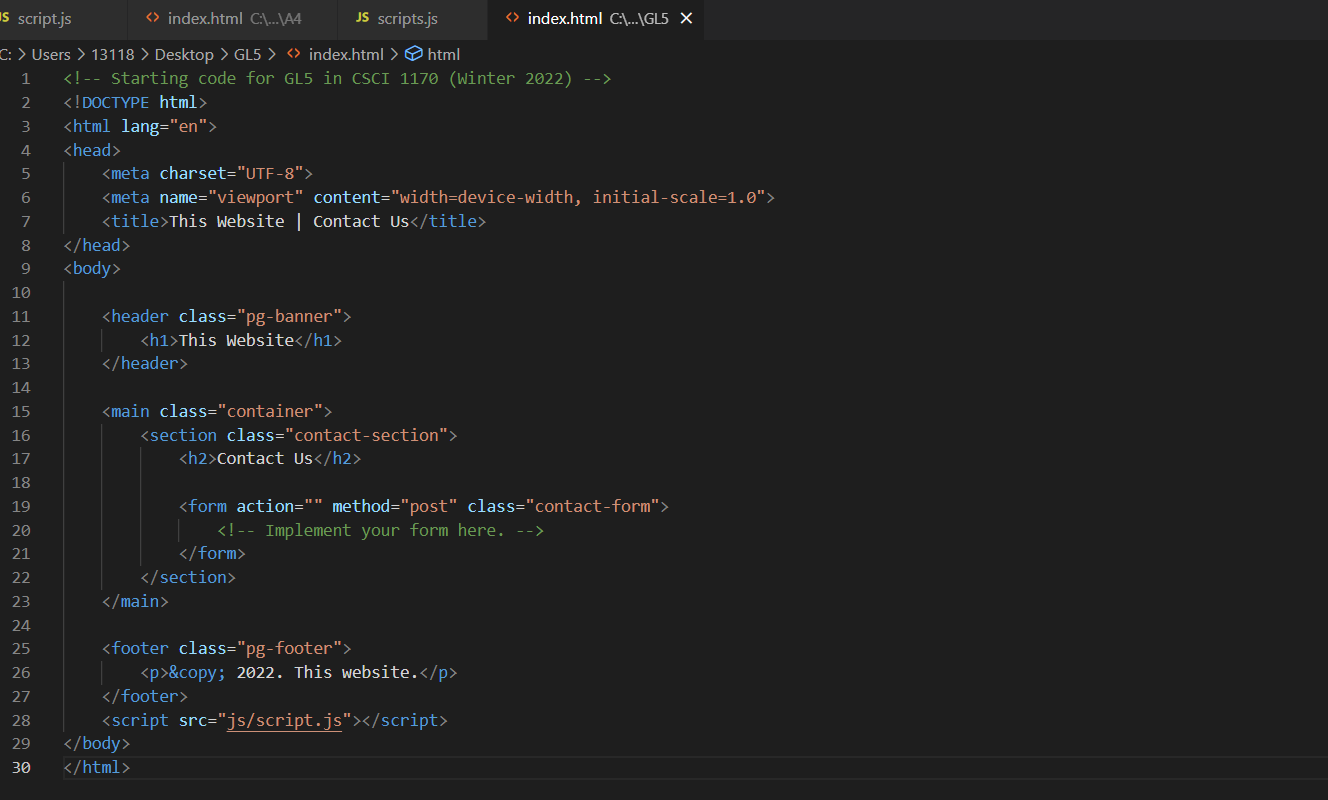 Solved how to write the code in script.js file in | Chegg.com