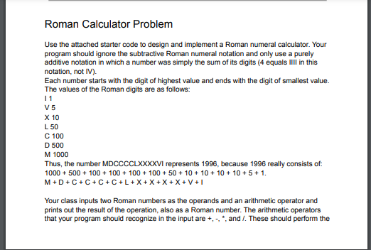 Solved Use The Attached Starter Code To Design And Implement 