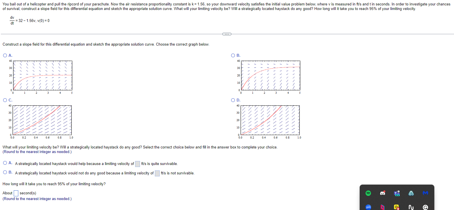 Solved dvdt=32-1.56v,v(0)=0Construct a slope field for this | Chegg.com