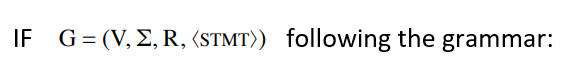 Solved IF G=(V,Σ,R, STMT ) following the grammar: STMT | Chegg.com