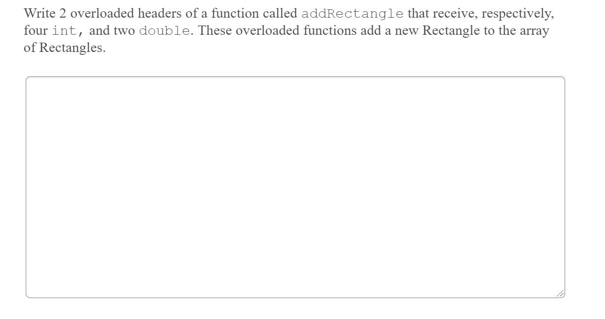 Solved Write 2 overloaded headers of a function called | Chegg.com