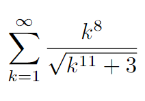 Solved ∑k=1∞k11+3k8 | Chegg.com
