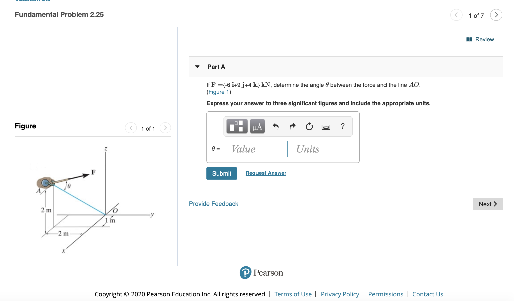 Solved Fundamental Problem 2.25 1 of 7 > A Review Part A If | Chegg.com