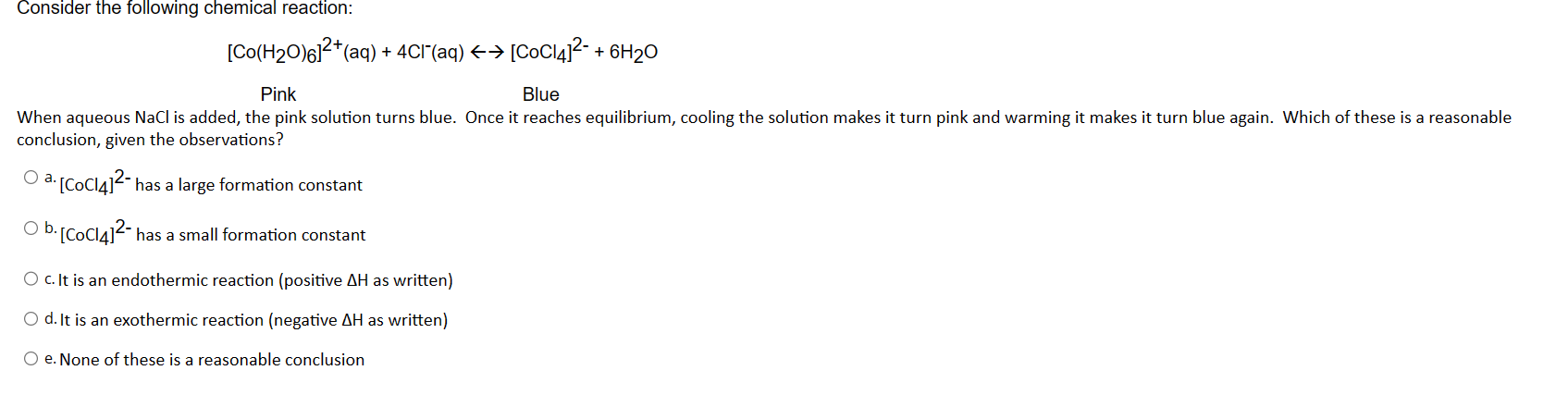 Solved Consider the following chemical reaction: | Chegg.com