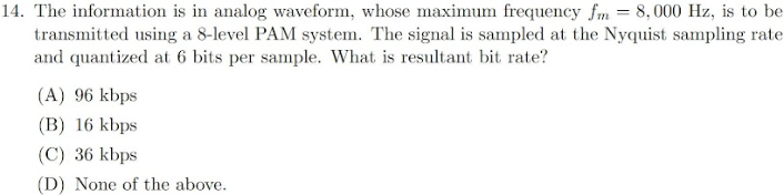 Solved 4. The information is in analog waveform, whose | Chegg.com