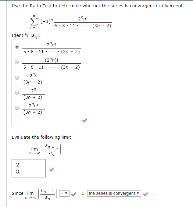 Solved Use the Ratio Test to determine whether the series is | Chegg.com