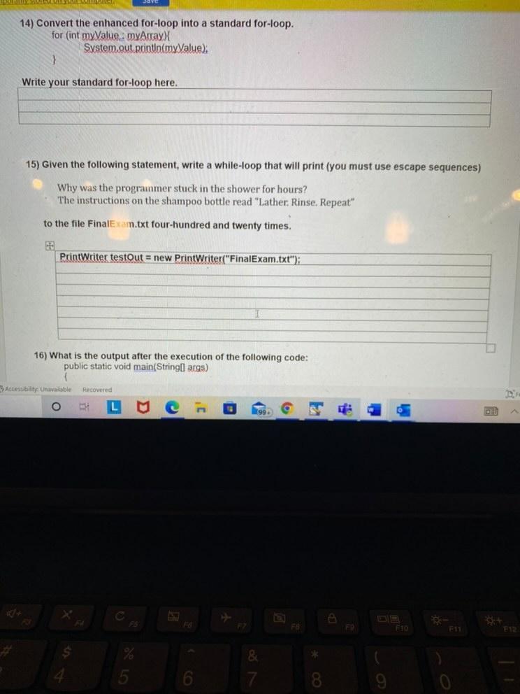 Solved 18) What is the output after the execution of the | Chegg.com