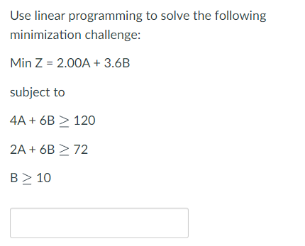 Solved Use linear programming to solve the following | Chegg.com