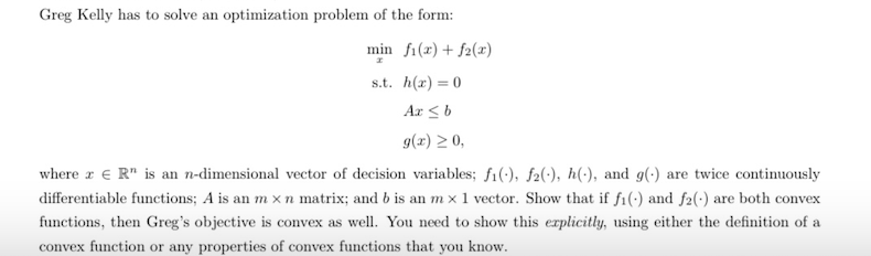 Greg Kelly has to solve an optimization problem of | Chegg.com