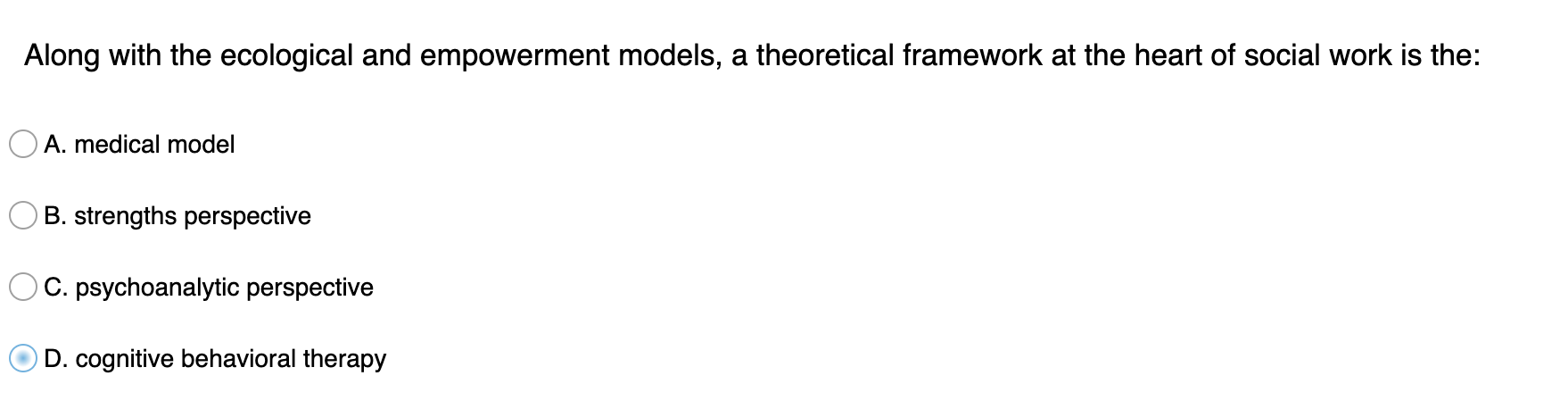 Solved Along with the ecological and empowerment models, a | Chegg.com