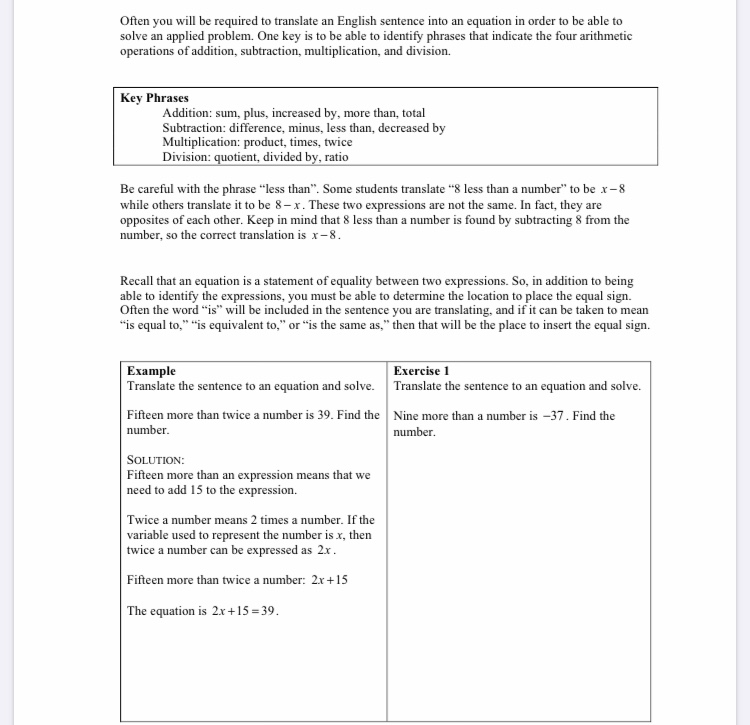 Solved Exercise 2 Exercise 3 Translate the sentence to an | Chegg.com