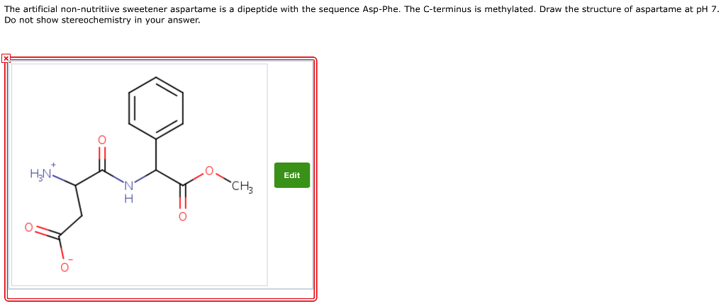 Aspartame Structure