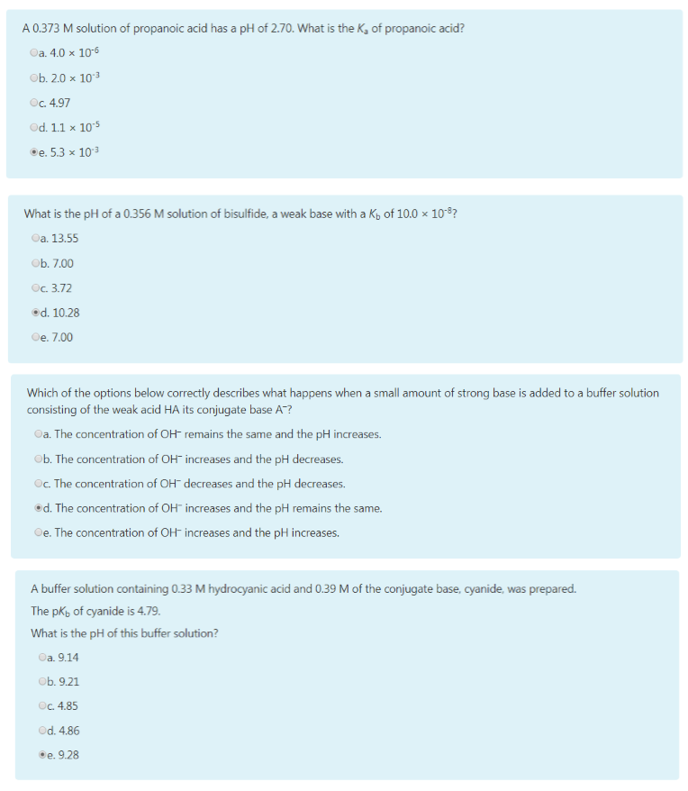Solved A 0.373 M solution of propanoic acid has a pH of | Chegg.com