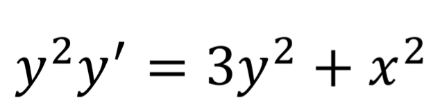 Solved yży' = 3y2 + x2 | Chegg.com