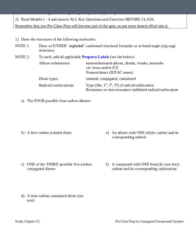 Solved 2) Read Models 1 - 4 and answer ALL Key Questions and | Chegg.com