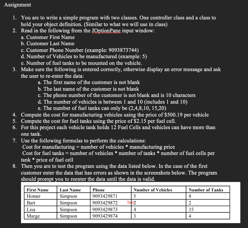 Solved Assignment 1. You are to write a simple program with | Chegg.com