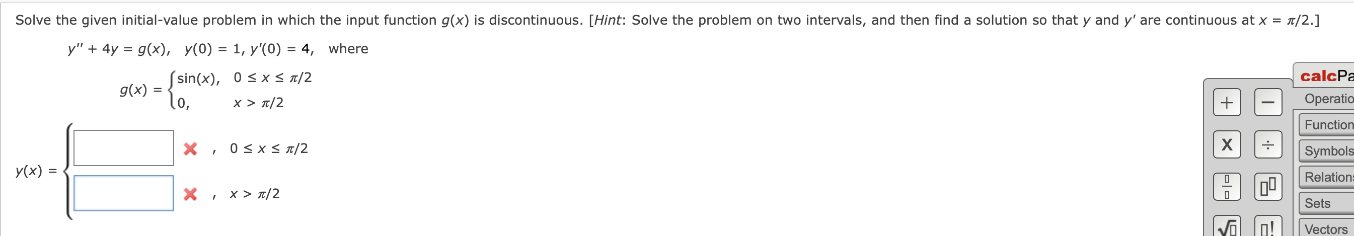 Solved Solve the given initial-value problem in which the | Chegg.com