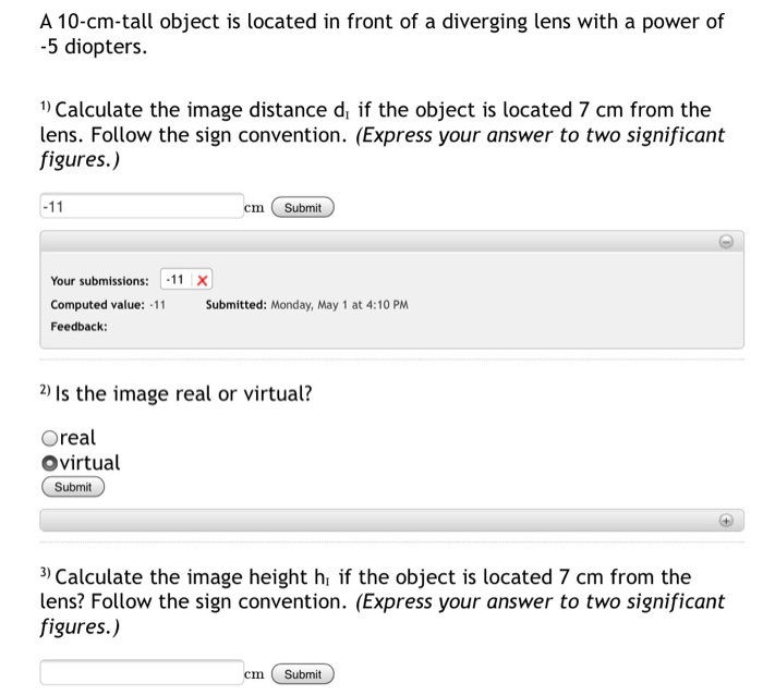 Solved A 10-cm-tall object is located in front of a | Chegg.com