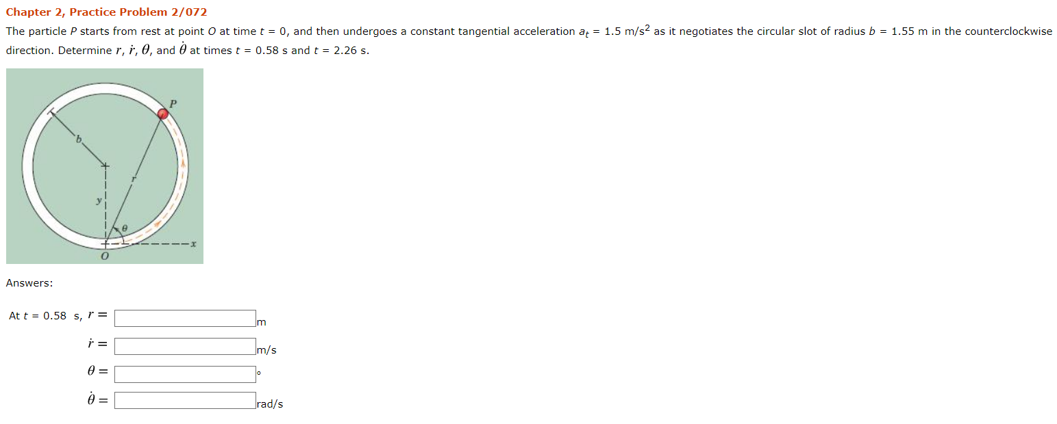 Solved Chapter 2, Practice Problem 2/072 The particle P | Chegg.com