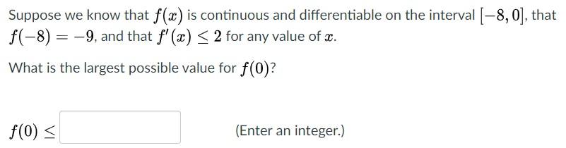 Solved Suppose we know that f(x) is continuous and | Chegg.com