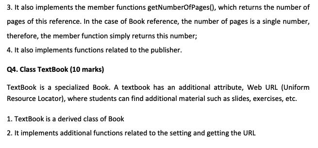 Solved Q1. Class Reference (10 marks) Implement a class, | Chegg.com