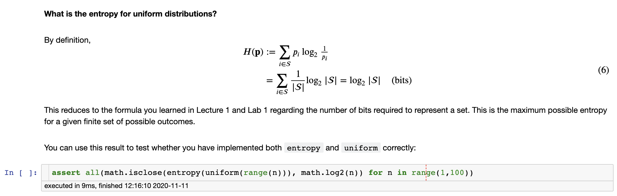 2 Uniform distribution maximizes entropy Intuitively, | Chegg.com