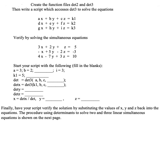 Solving Simultaneous Equations Using Determinants - Tessshebaylo