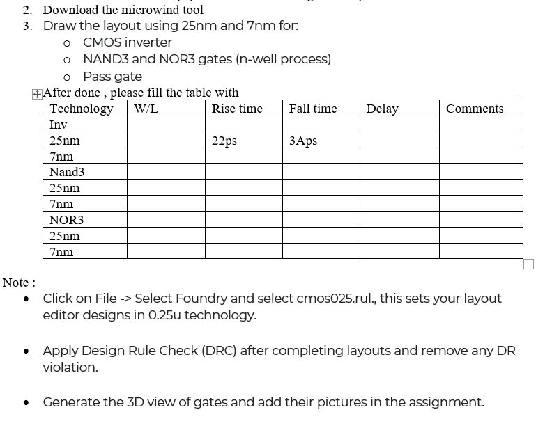 Solved Use Microwind tool only. Use Microwind tool only. | Chegg.com